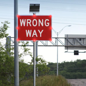 LED Wrong Way Blinkersign - Traffic Safety Supply Company