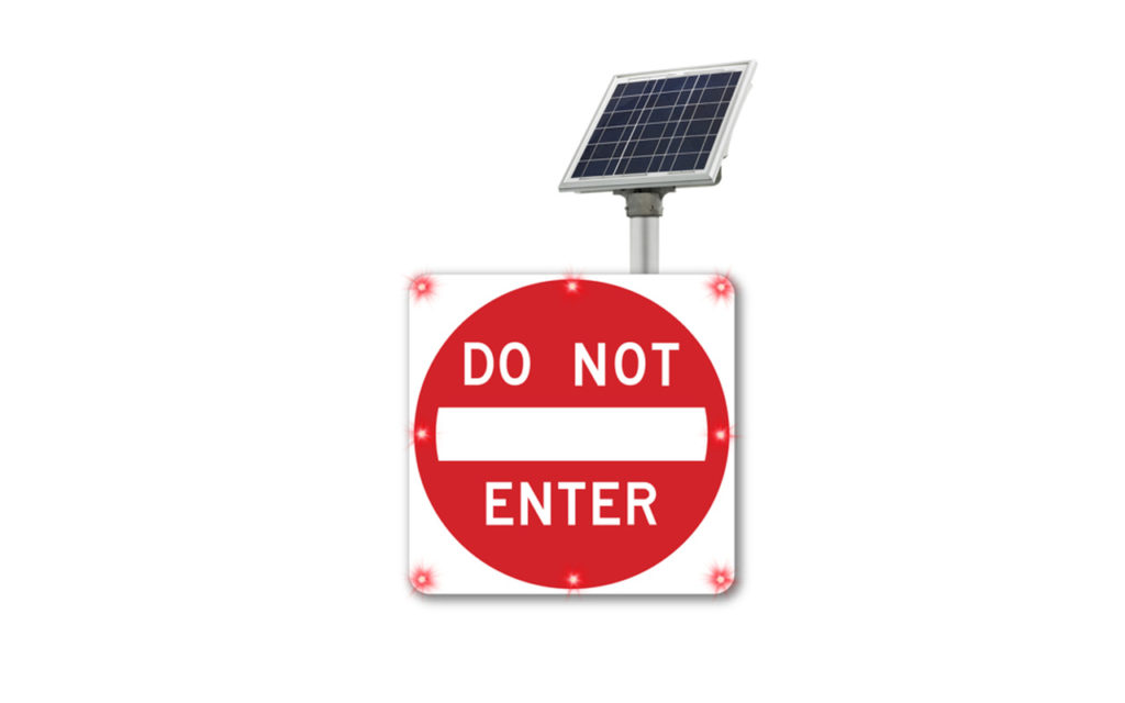 LED Do Not Enter BlinkerSign - R5-1 - Traffic Safety Supply Company