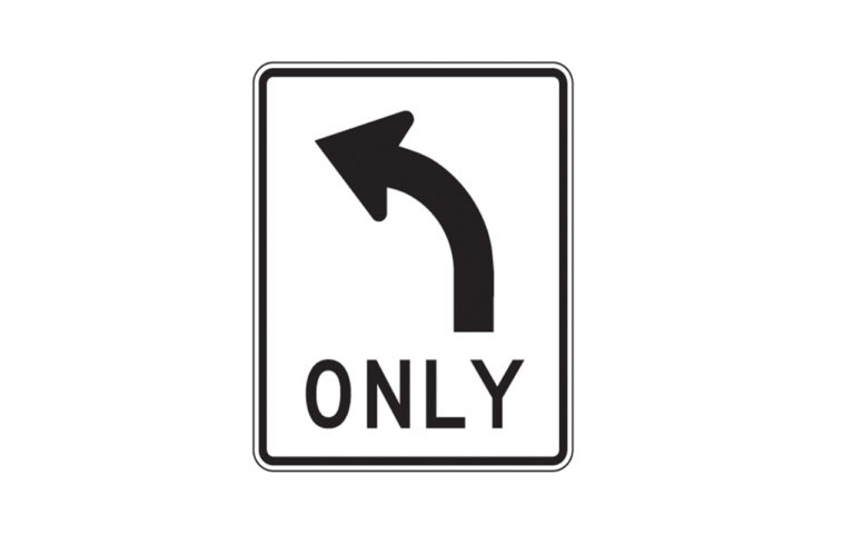 Left Turn Only Sign R3-5L - Traffic Safety Supply Company