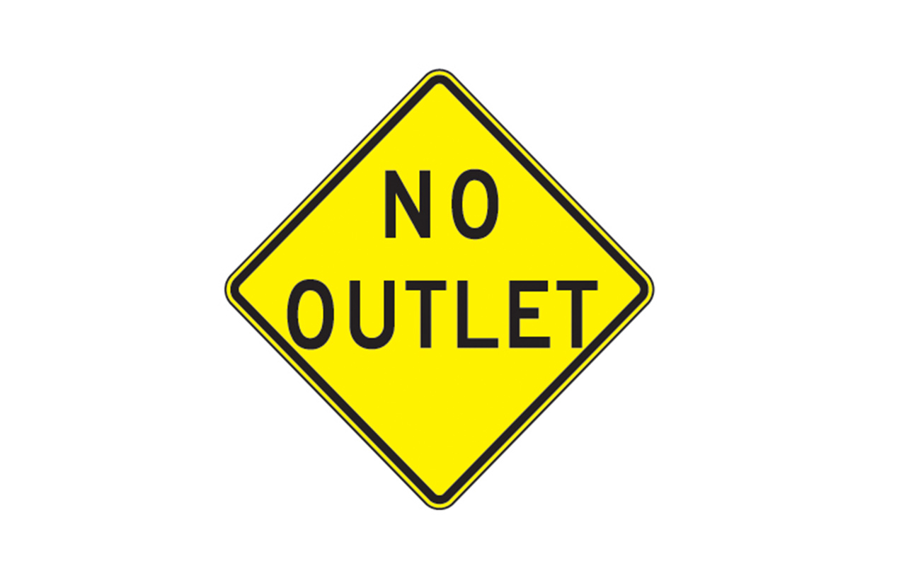 No Outlet Sign W14-2 - Traffic Safety Supply Company