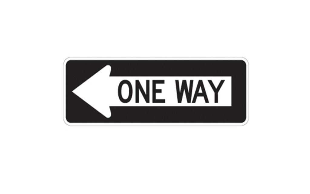 One Way Left Orientation Sign R6-1L - Traffic Safety Supply Company
