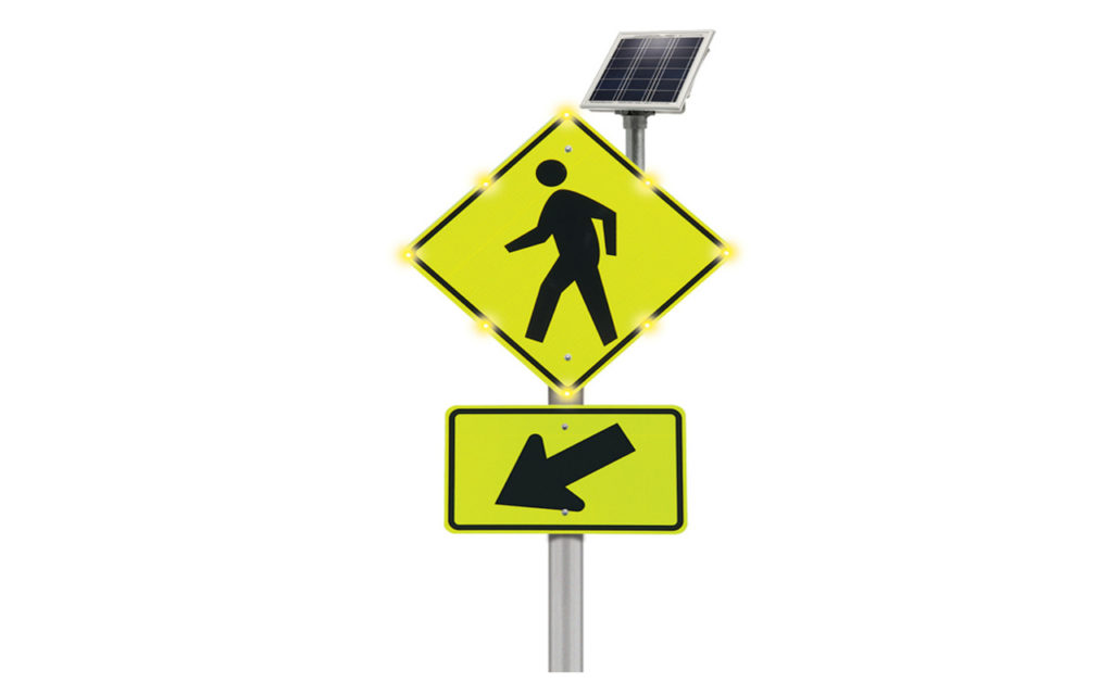 LED Pedestrian Crosswalk BlinkerSign - Traffic Safety Supply Company