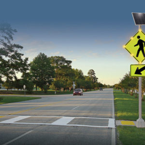 LED Pedestrian Crosswalk BlinkerSign - Traffic Safety Supply Company
