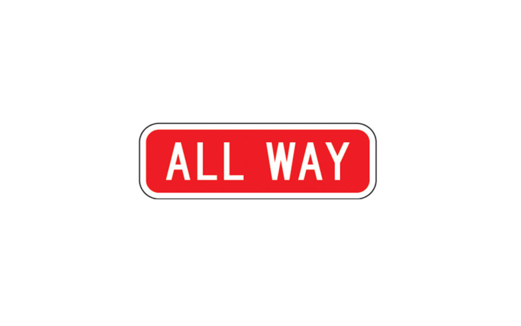 All Way Sign R1-3P - Traffic Safety Supply Company