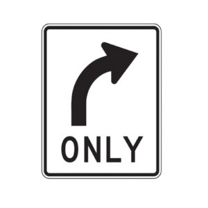 Arrows Right Turn & Straight Sign R3-6R - Traffic Safety Supply Company