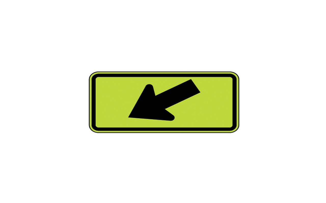 School Arrow Sign W16-7P - Traffic Safety Supply Company