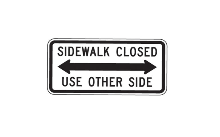 Sidewalk Closed Use Other Side Sign R9-10 - Traffic Safety Supply Company