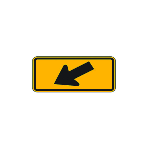 Crossing Arrow Left Sign W16-7PL - Traffic Safety Supply Company