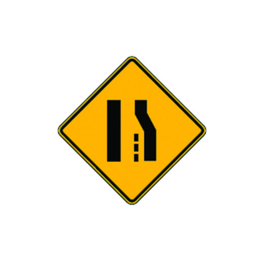 Lane Ends Merge Left Sign W4-2R - Traffic Safety Supply Company