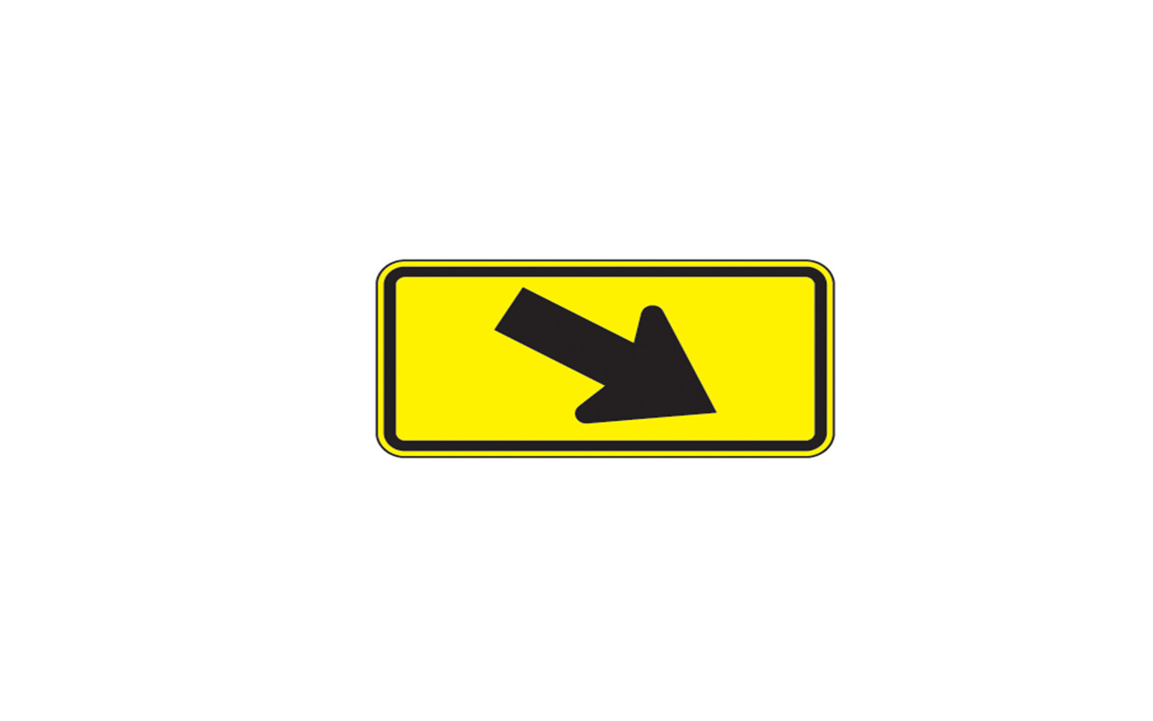 Crossing Arrow Right Sign W16-7PR - Traffic Safety Supply Company
