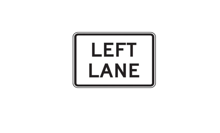 Left Lane Directional Sign M5-4 - Traffic Safety Supply Company