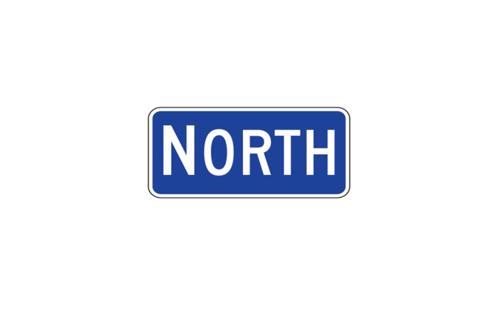 North Directional Sign M3-1 (Interstate) - Traffic Safety Supply Company