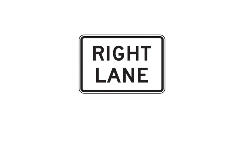 Right Lane Directional Sign M5-6 - Traffic Safety Supply Company