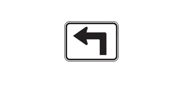Sharp Left Turn Directional Sign M5-1 - Traffic Safety Supply Company