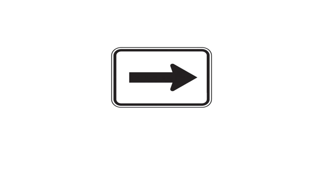 Straight Right Directional Arrow Sign M6-1 - Traffic Safety Supply Company