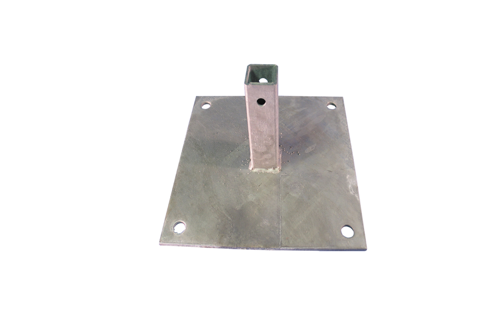 Surface Mounted Base for Square Tube - Traffic Safety Supply Company