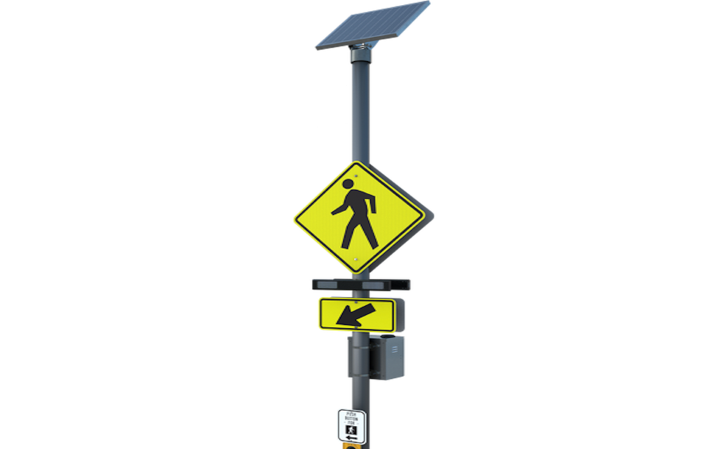Solar-Powered RRFB Side-of-Pole - Traffic Safety Supply Company