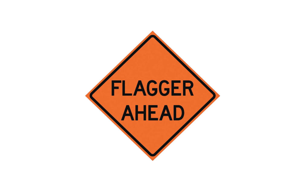 Flagger Ahead Roll-up Sign - Traffic Safety Supply Company