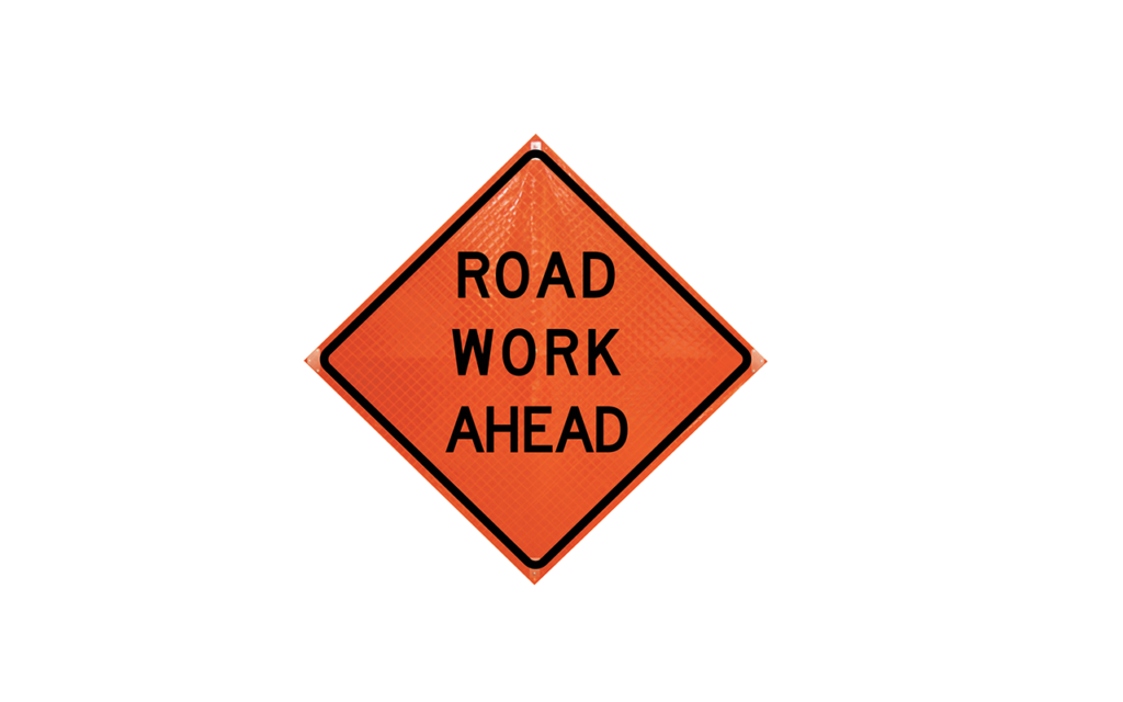 Road Work Ahead Roll-up Sign - Traffic Safety Supply Company