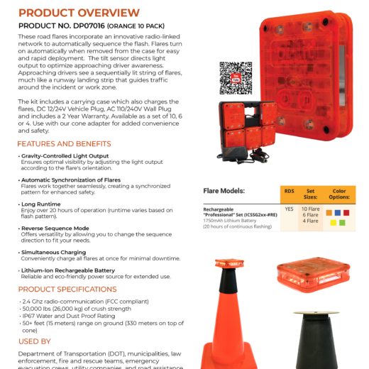 Pi-Lit Smart Sequential Road Flares - Traffic Safety Supply Company