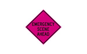 Emergency Scene Ahead Roll-up Sign - Traffic Safety Supply Company