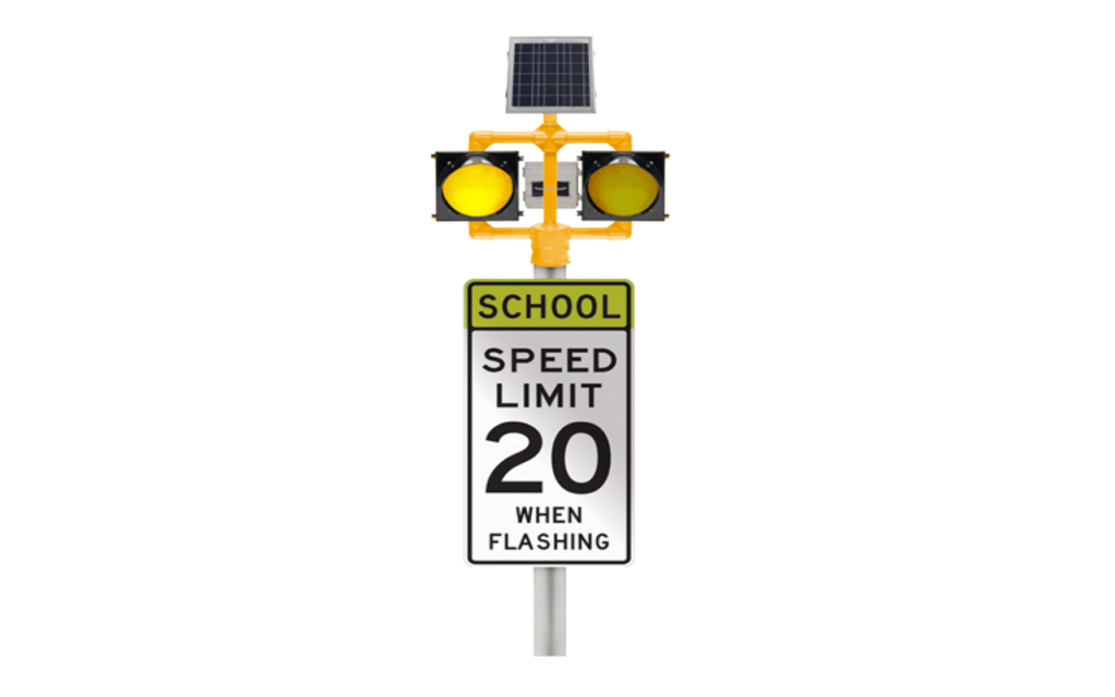 Solar LED Dual Beacon - Traffic Safety Supply Company