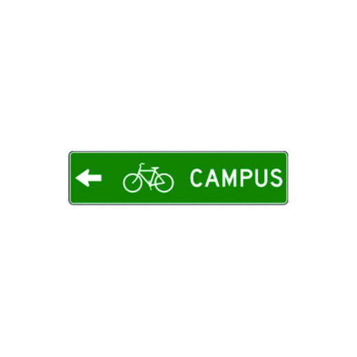 Bicycle Destination (Arrow) (1 direction) Sign D1-1b - Traffic Safety ...
