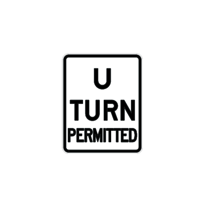 U Turn Permitted OR3 12 Traffic Safety Supply Company U Turn Permitted OR3 12 Traffic Safety Supply Company