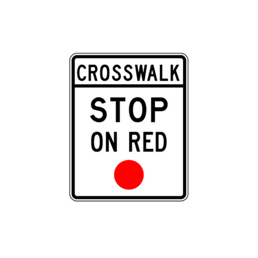 Crosswalk Stop on Red Sign R10-23 - Traffic Safety Supply Company