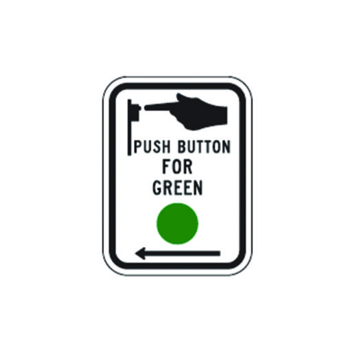 Push Button For Green Sign R10-4 - Traffic Safety Supply Company