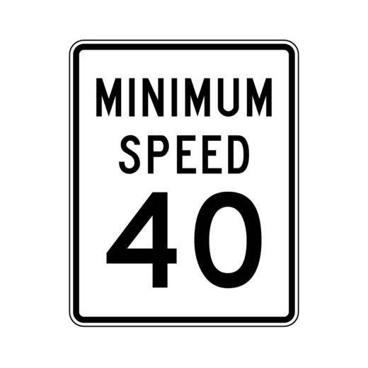 Minimum Speed Limit Sign R2-4P - Traffic Safety Supply Company