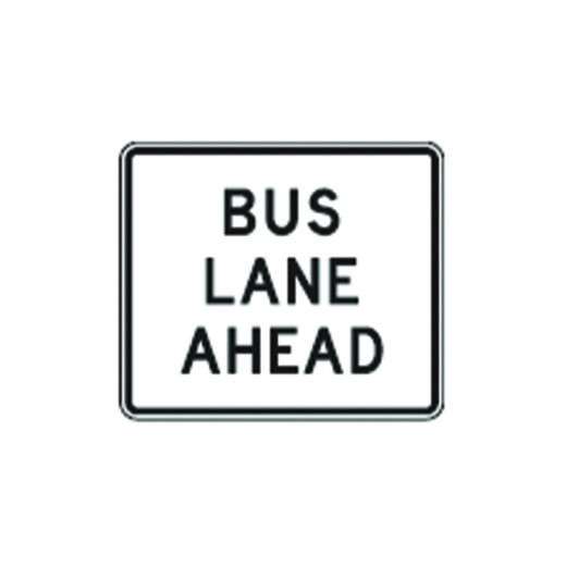 Bus Lane Ahead Sign R3-15d - Traffic Safety Supply Company