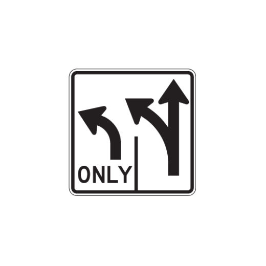 Advance Intersection Lane Control Sign R3-8 - Traffic Safety Supply Company