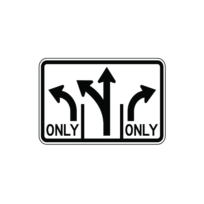 Advance Intersection Lane Control Sign R3-8a - Traffic Safety Supply ... Advance Intersection Lane Control Sign R3-8a - Traffic Safety Supply ...