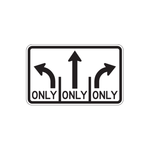 Advance Intersection Lane Control Sign R3-8b - Traffic Safety Supply ...