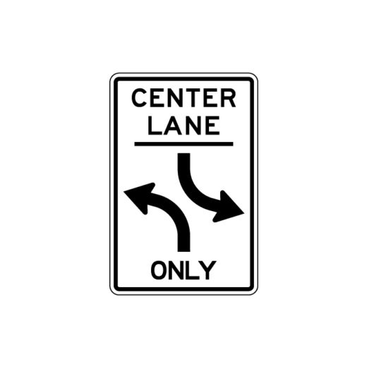 Two-Way Left Turn Only R3-9b - Traffic Safety Supply Company