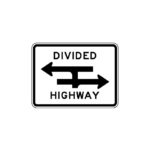 Divided Highway Crossing Sign R6-3a - Traffic Safety Supply Company