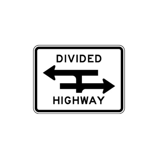 Divided Highway Crossing Sign R6-3a - Traffic Safety Supply Company