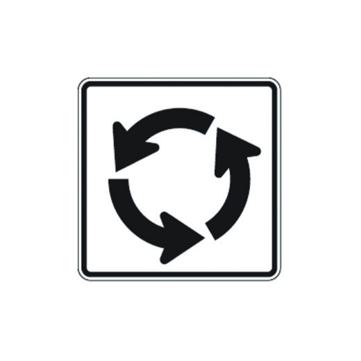 Roundabout Circulation Sign R6-5P - Traffic Safety Supply Company