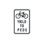 Bicycles Yield To Peds Sign R9-6 - Traffic Safety Supply Company