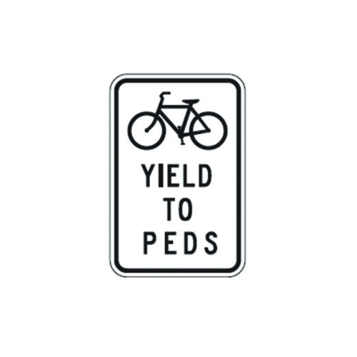Bicycles Yield To Peds Sign R9-6 - Traffic Safety Supply Company