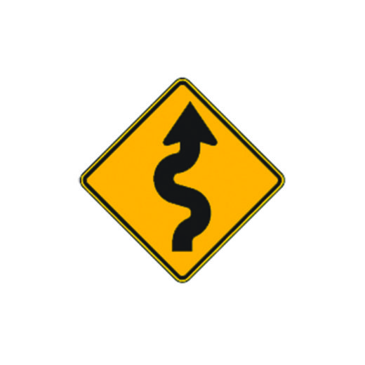 Winding Road Right Sign W1-5R - Traffic Safety Supply Company