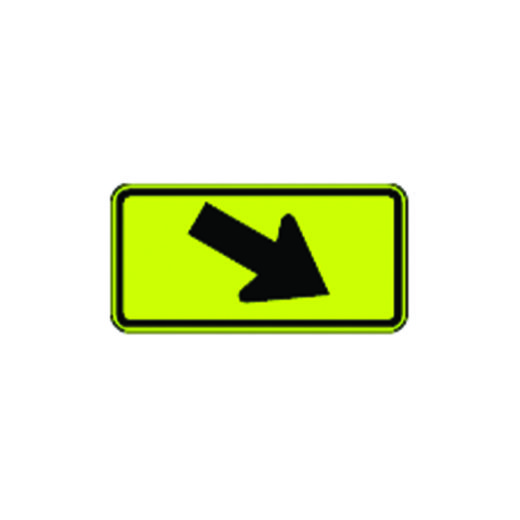 Downward Diagonal Arrow (plaque) Left or Right Sign W16-7P - Traffic ...