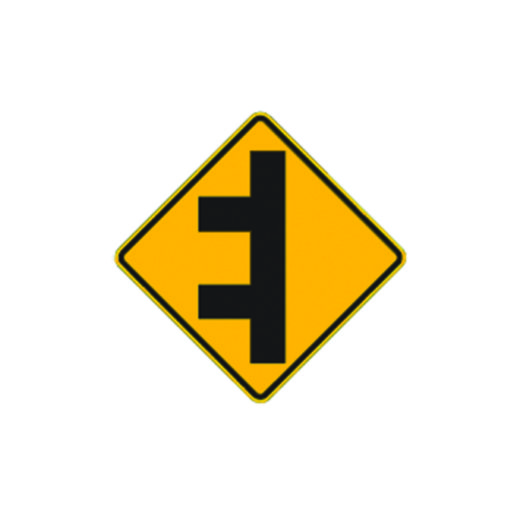 Two Side Roads From Left Sign W2-8L - Traffic Safety Supply Company