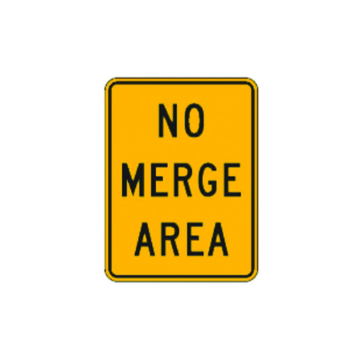 No Merge Area Sign W4-5P - Traffic Safety Supply Company