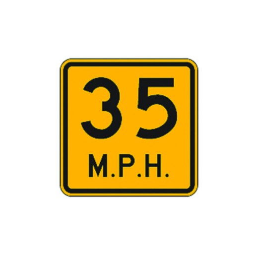 Advisory Speed Sign W13-1P - Traffic Safety Supply Company