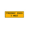 Freeway Ends 1 Mile Sign W19-1 - Traffic Safety Supply Company