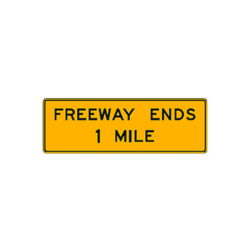 Freeway Ends 1 Mile Sign W19-1 - Traffic Safety Supply Company