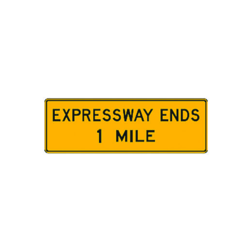 Expressway Ends 1 Mile Sign W19-2 - Traffic Safety Supply Company