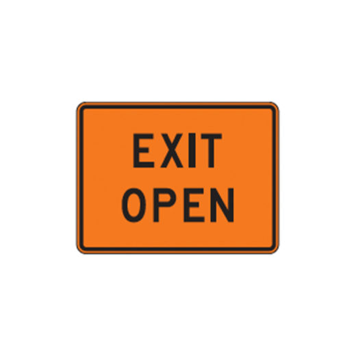 Exit Open Sign E5-2 - Traffic Safety Supply Company